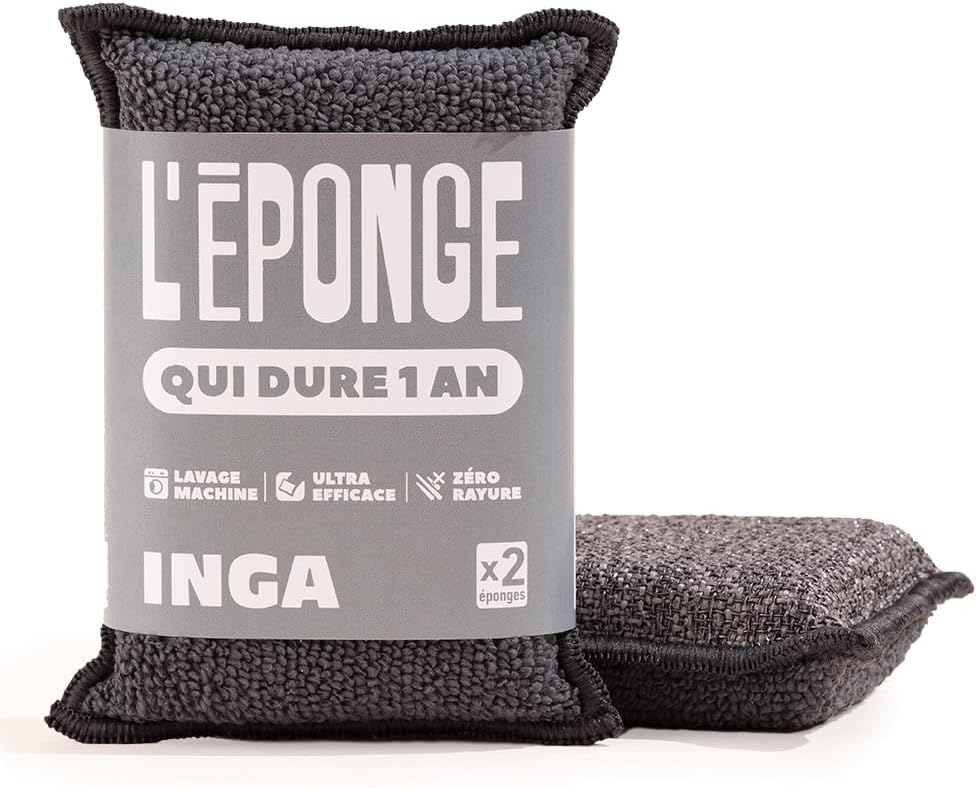 INGA - 4 X Eponges Réutilisables Lavables - Très Efficaces, Ne Rayent ...