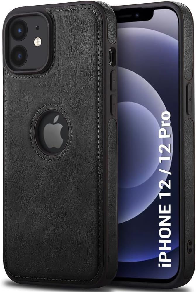 Techstudio for iPhone 12/12 Pro PU Leather Flexible Back Cover Bumper ...