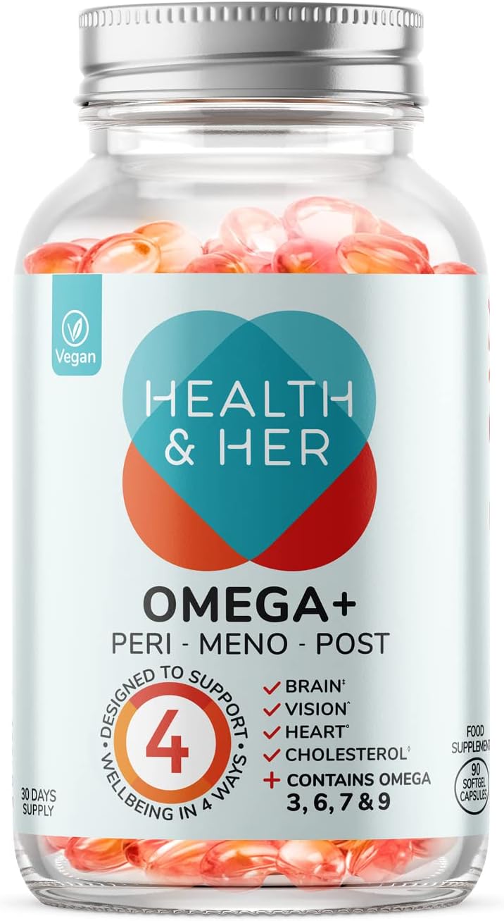 Health & Her Omega+ for Women – Vegan Omega 3,6,7&9 Supplement ...