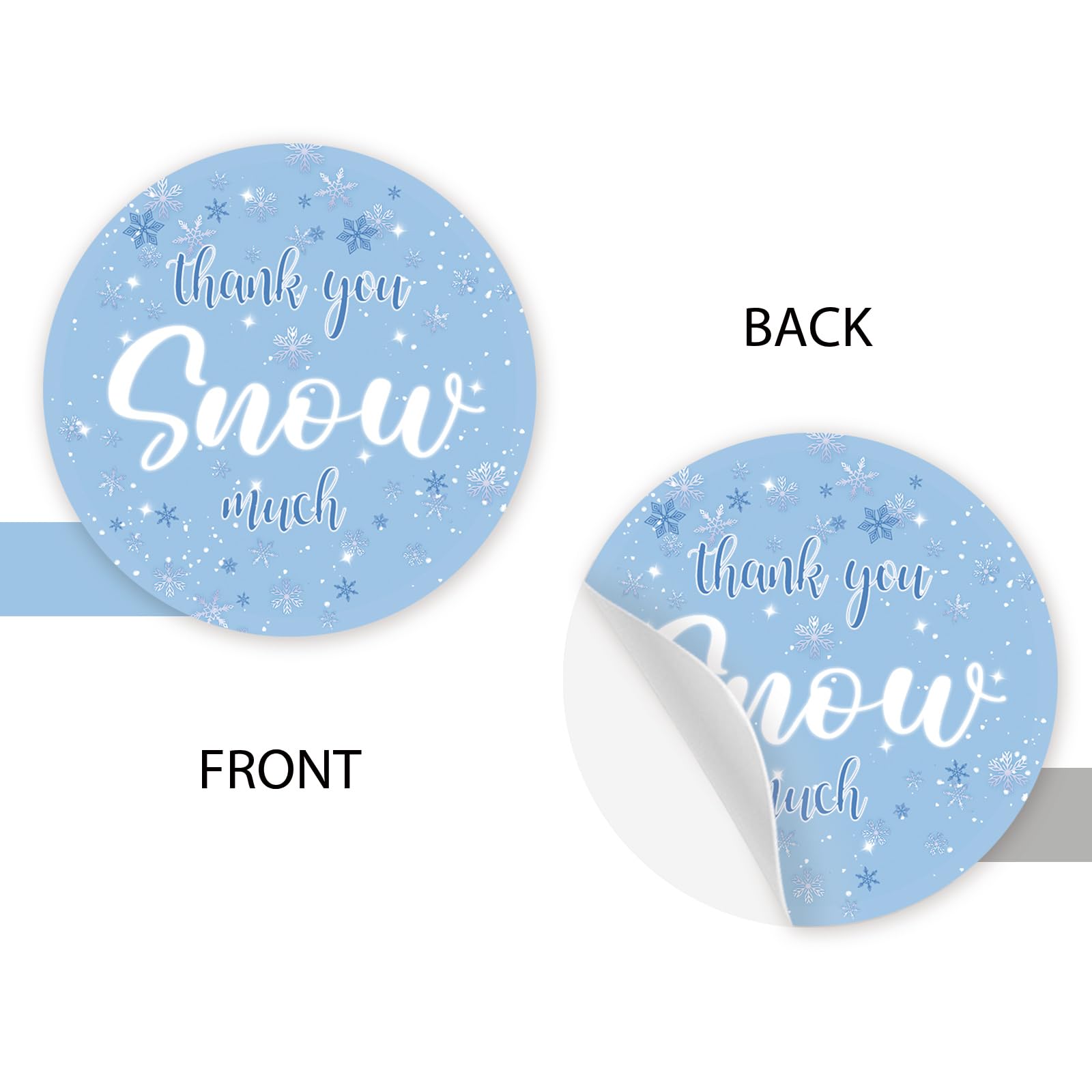 Snowflake Wedding Thank You Labels