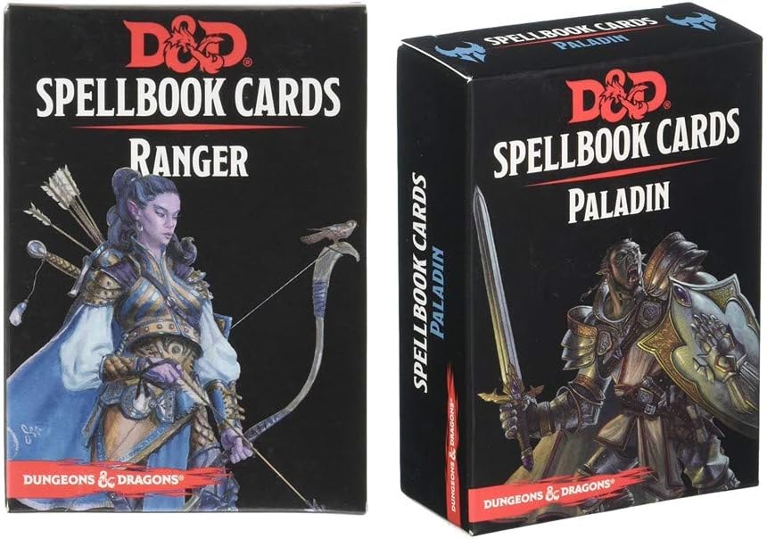 D&D: Spellbook Cards Bundle Including Ranger Spellbook Deck and Paladin ...