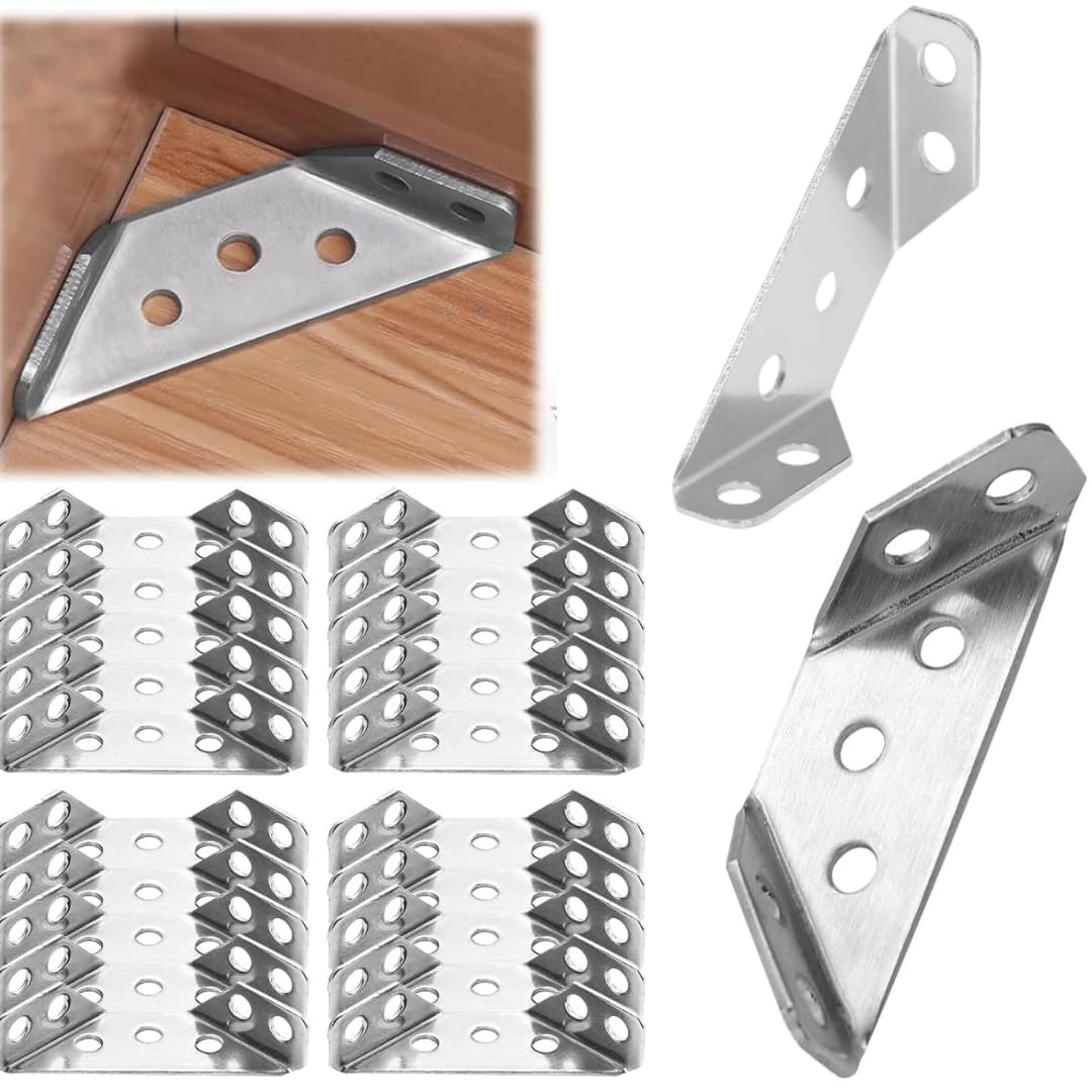 DEEGAA MART Steel Furniture Corner Connector, Shelf Brackets 20pcs Pack ...