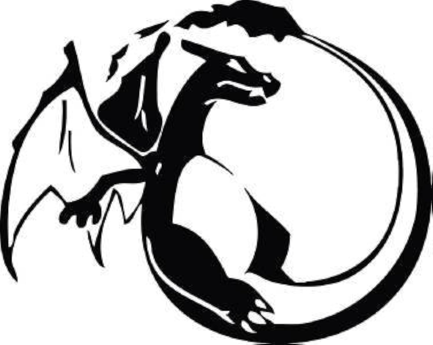 Charizard Flying - Vinyl 5" Tall (Color: Black) Decal Laptop Tablet ...