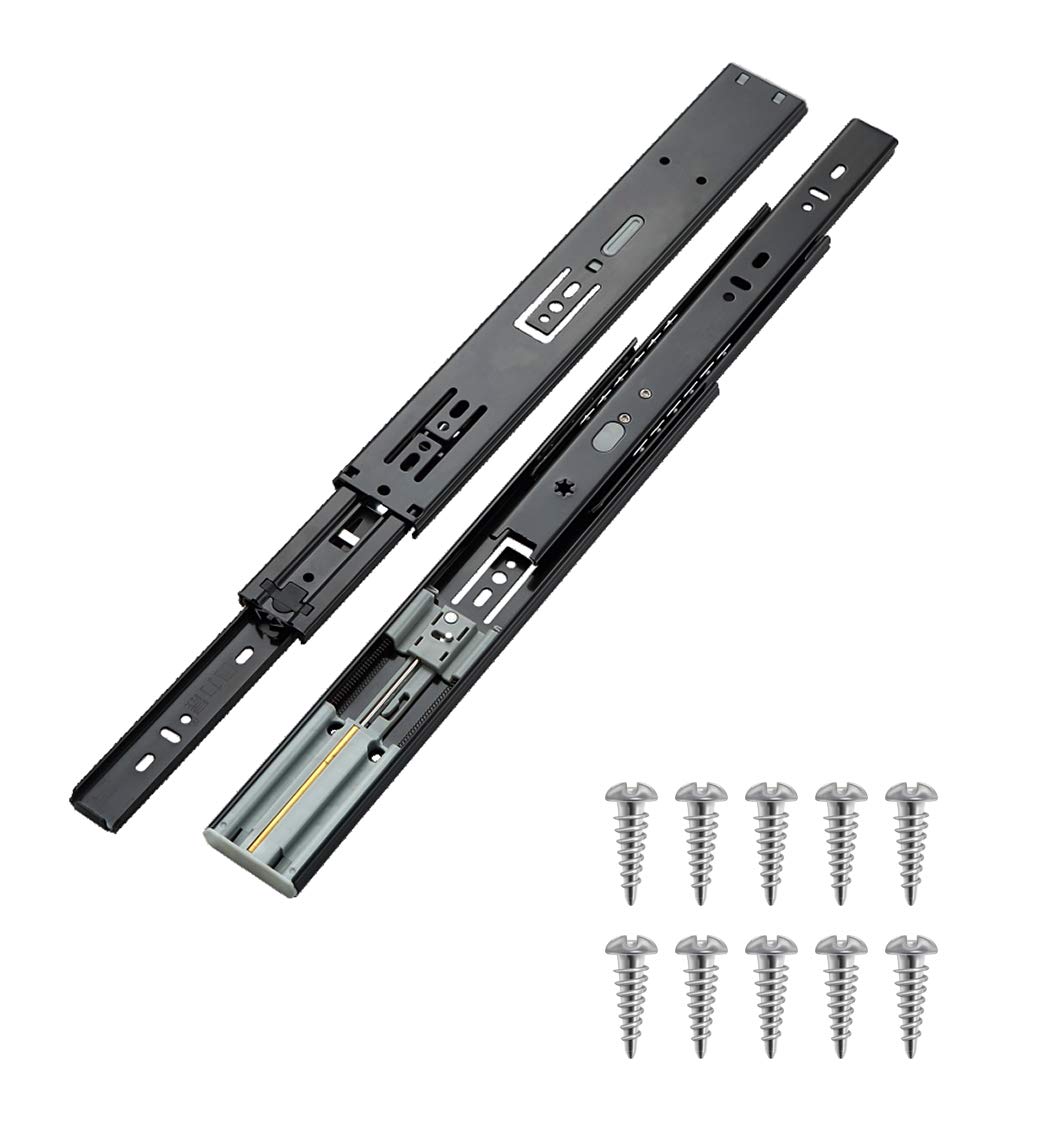 Buy 1 Pair Soft Close 12 14 16 18 20 22 24 Inch Drawer Slides 100 lb ...