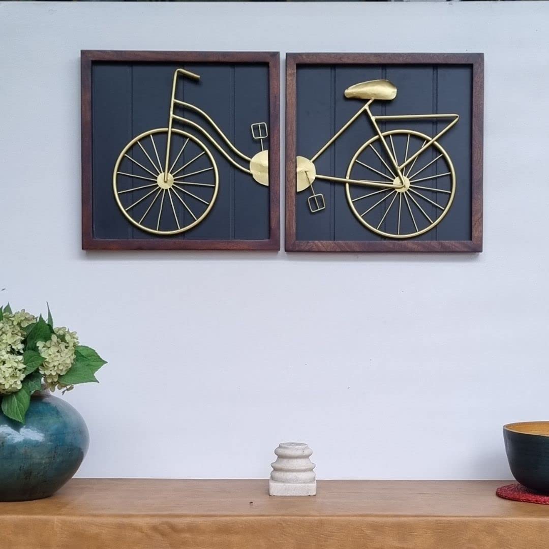 Rashi Creatives Cycle Panel Wooden Frame for Wall Decor, Wall Hanging ...