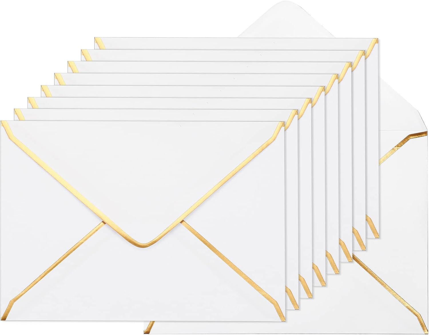 Amazon.com : Ctosree 100 Pack 4x6 Envelopes with Gold Border for ...