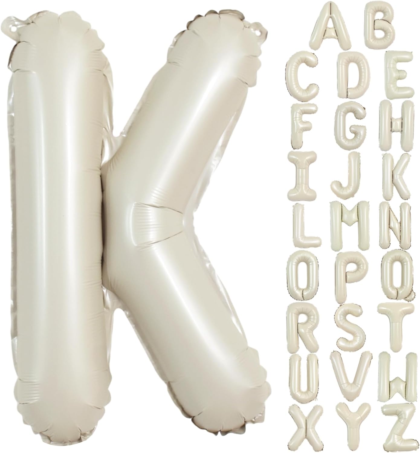 Amazon.com: TONIFUL 40 Inch Large Cream White Letter K Balloons Giant ...