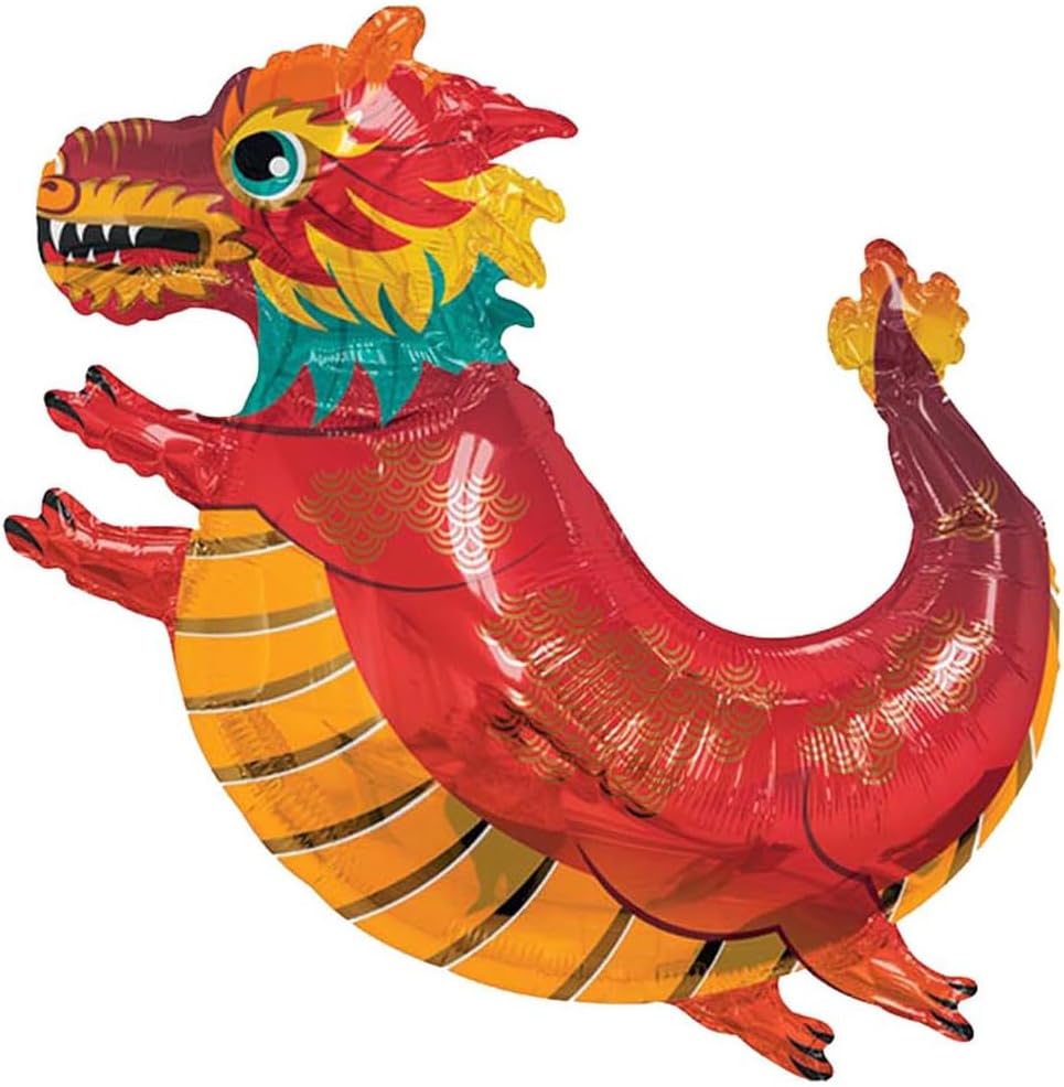 Amazon.com: Chinese Dragon Jumbo 36" Foil Party Balloon : Toys & Games