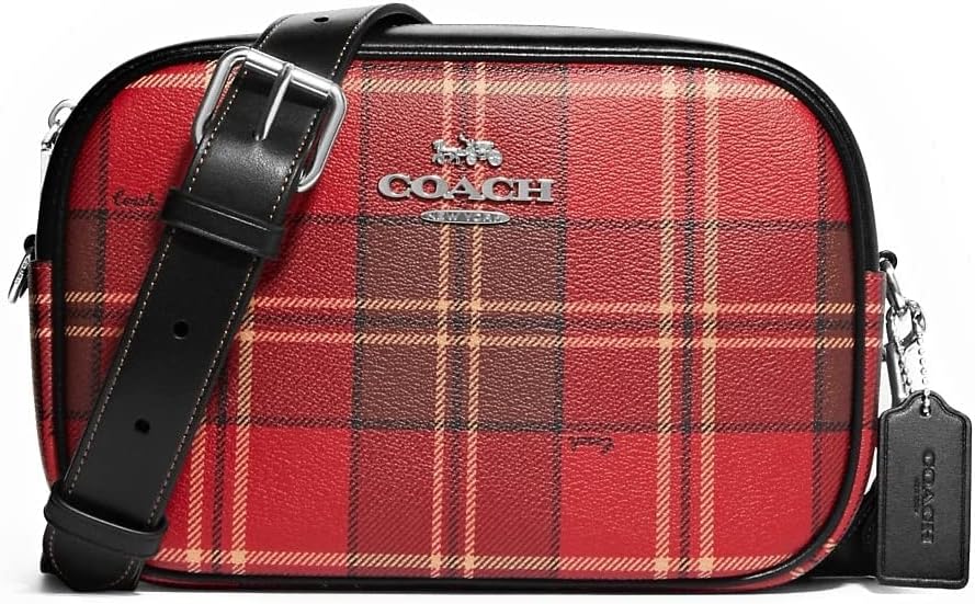 COACH Jamie Bolsa para cámara en lona de firma (SV/rojo negro multi ...