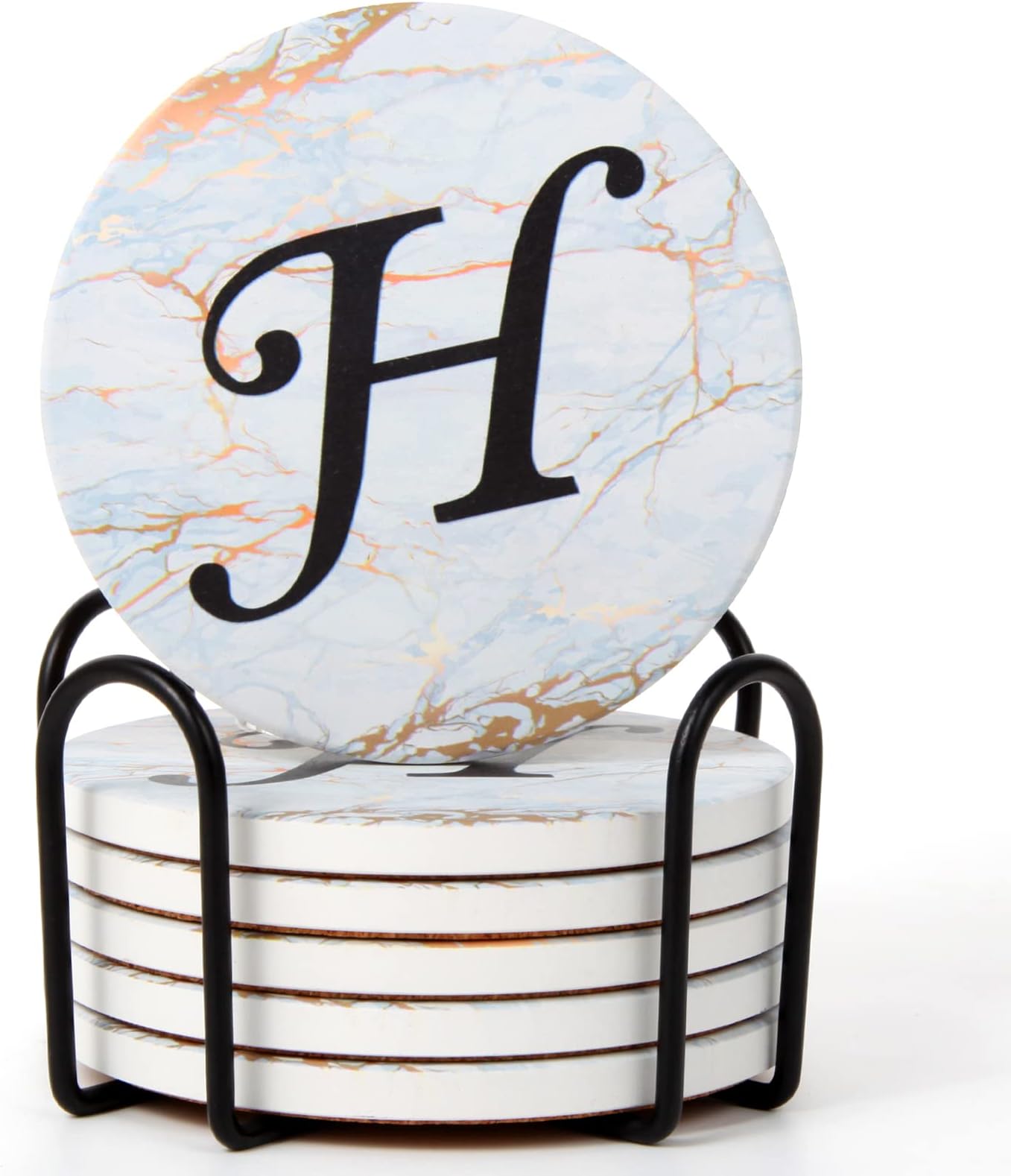 Amazon.com: Personalized Custom Engraved Wood Coasters with Holder ...