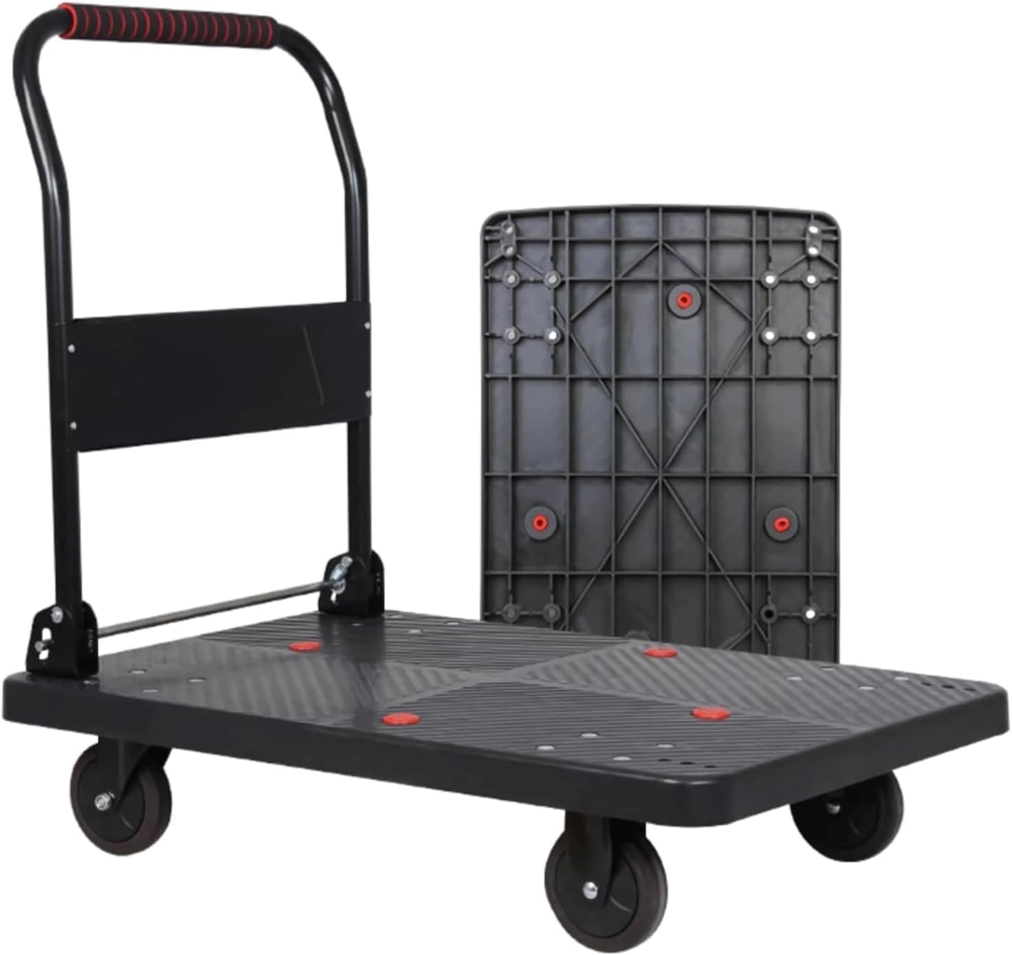 Amazon.com: RhLLvJ Folding Trolley Flatbed Trolley Foldable Handle ...