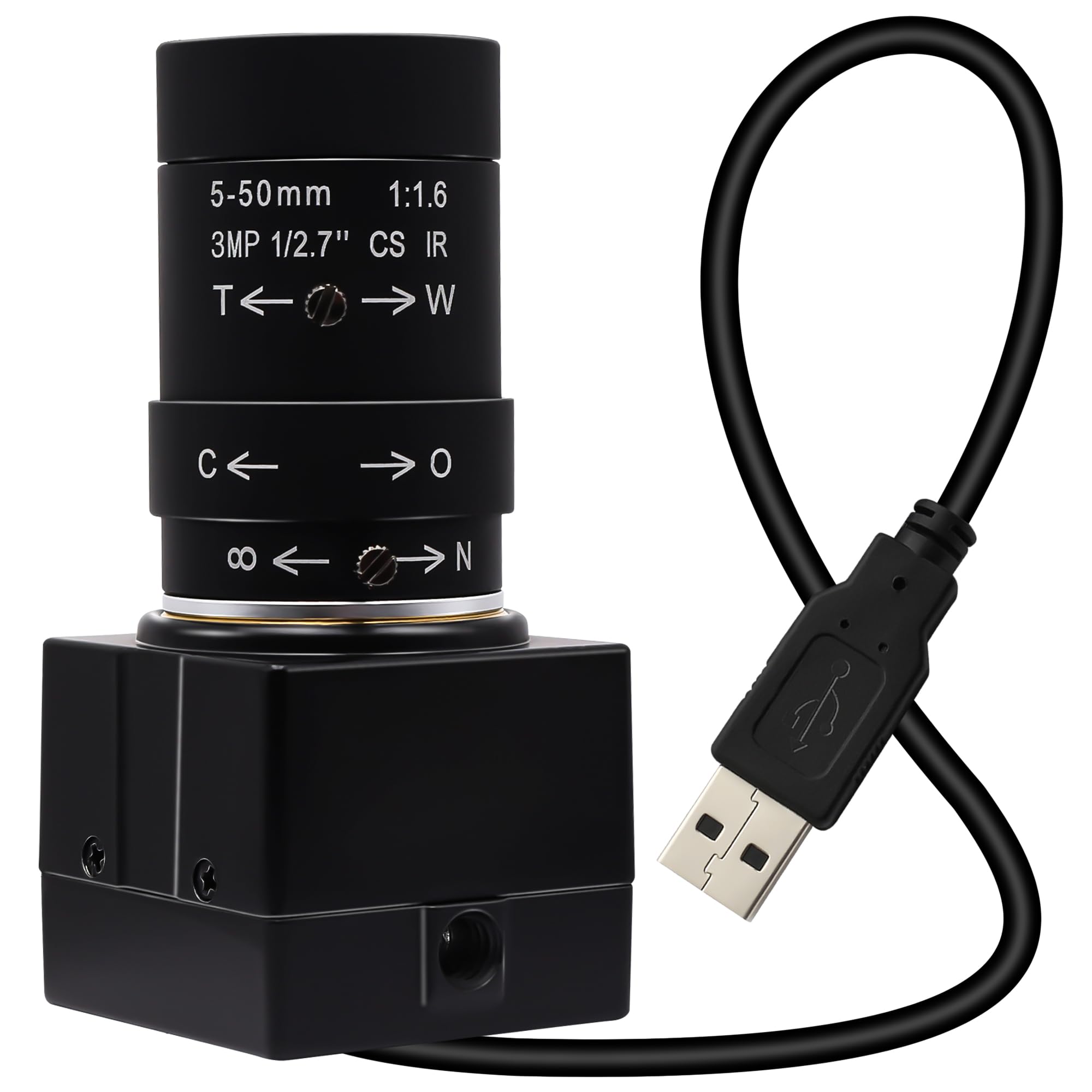 ELP Zoom Webcam 1080P with 5–50mm Manual Variable Focus Lens,Full HD ...