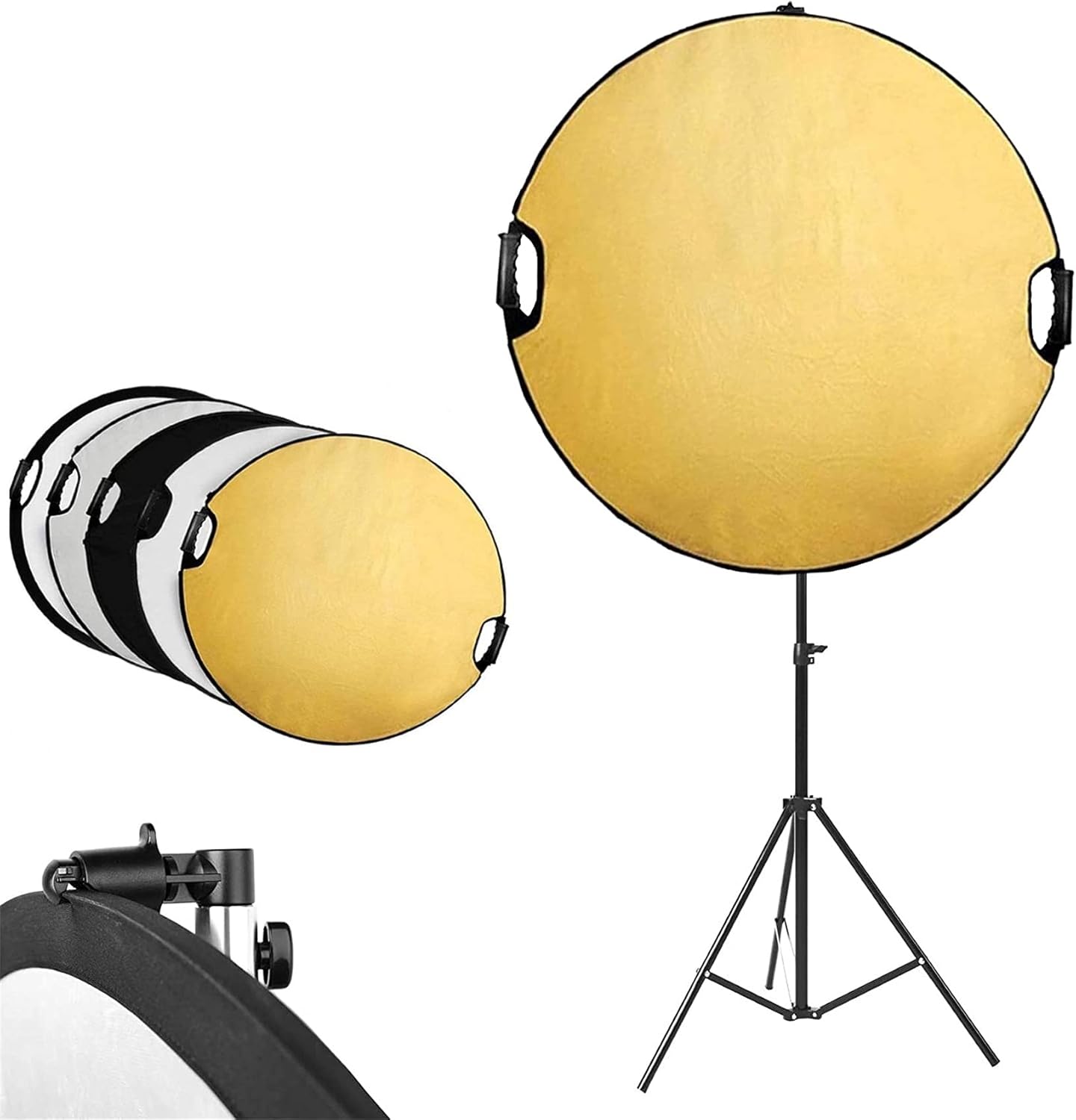 Amazon.com : Selens Handle Round Reflector Stand Kit for Photography ...