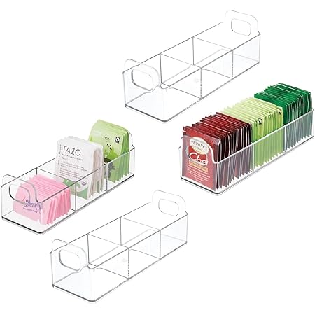 Amazon.com: iDesign Linus Plastic Divided Packet Organizer, Holder for ...