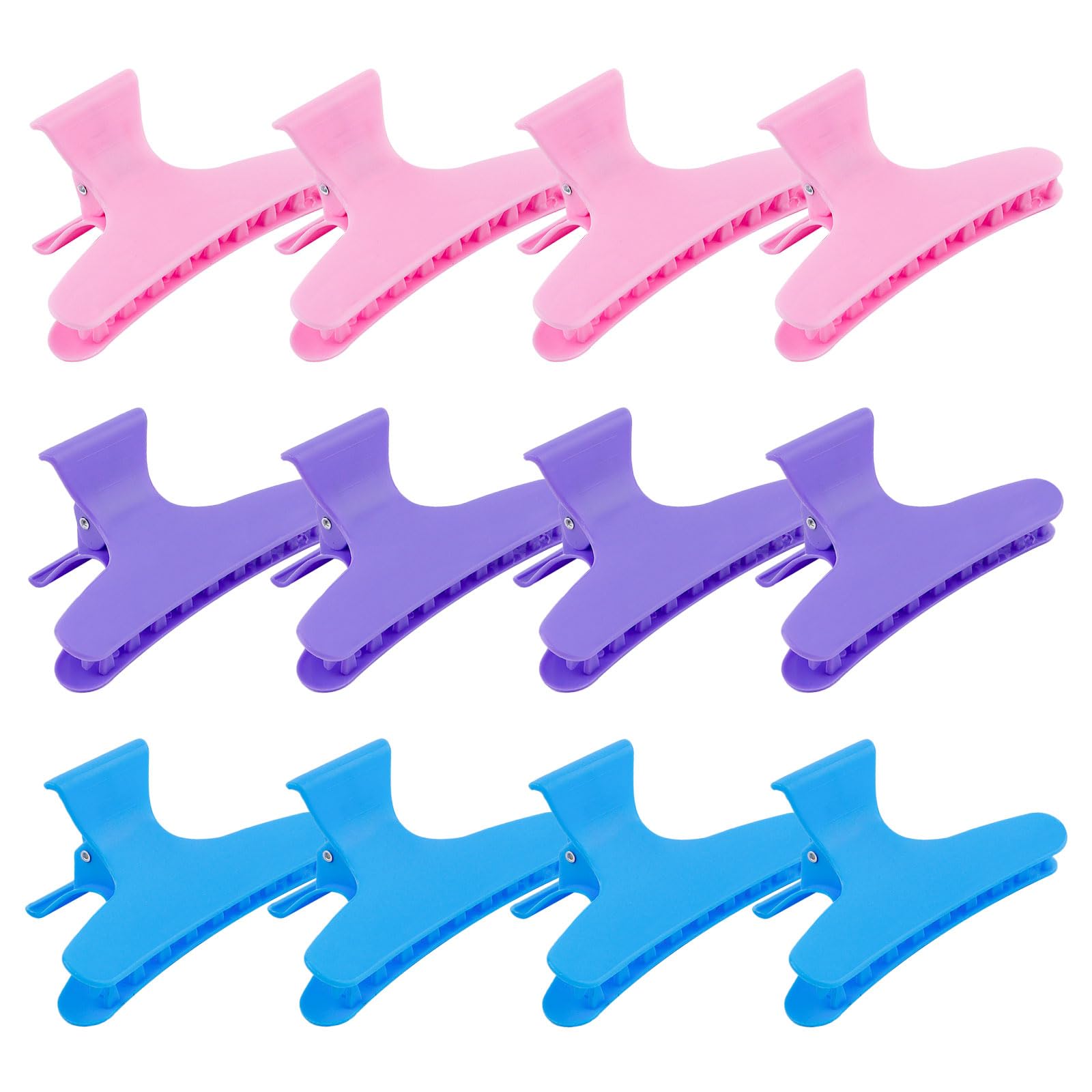 Amazon.com : BAHABY Hair Clips for Styling Sectioning 12 Pack Pink ...