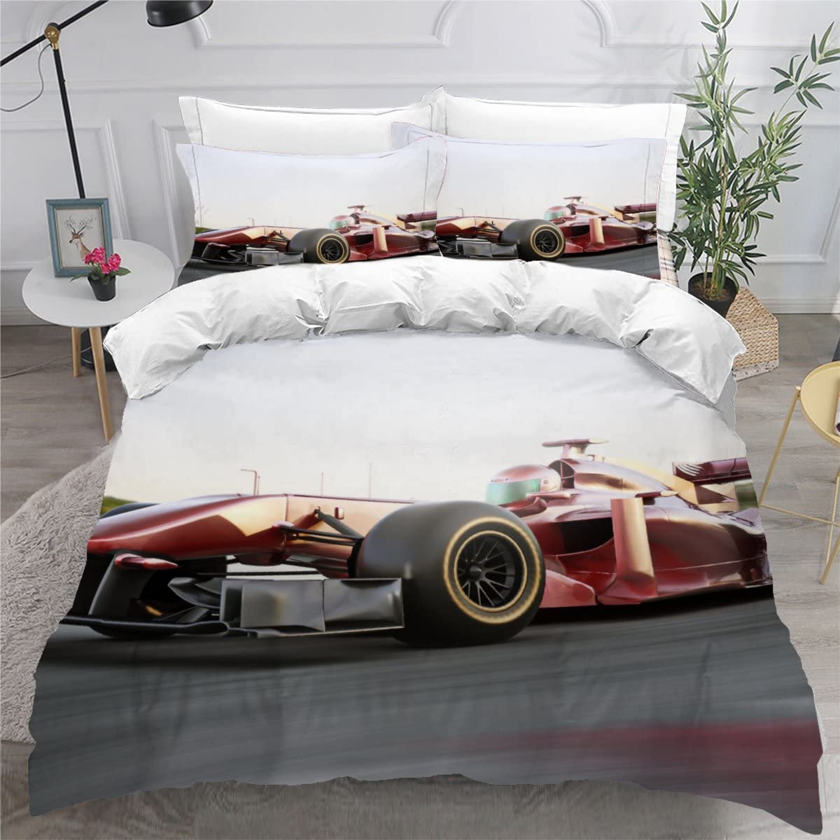 Mercedes F1 Racer Lewis Hamilton Racing On The Racetrack, 46% OFF