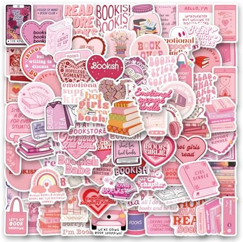 Amazon.com: Anhstks 125 PCS Pink Book Stickers,Bookish Stickers for ...