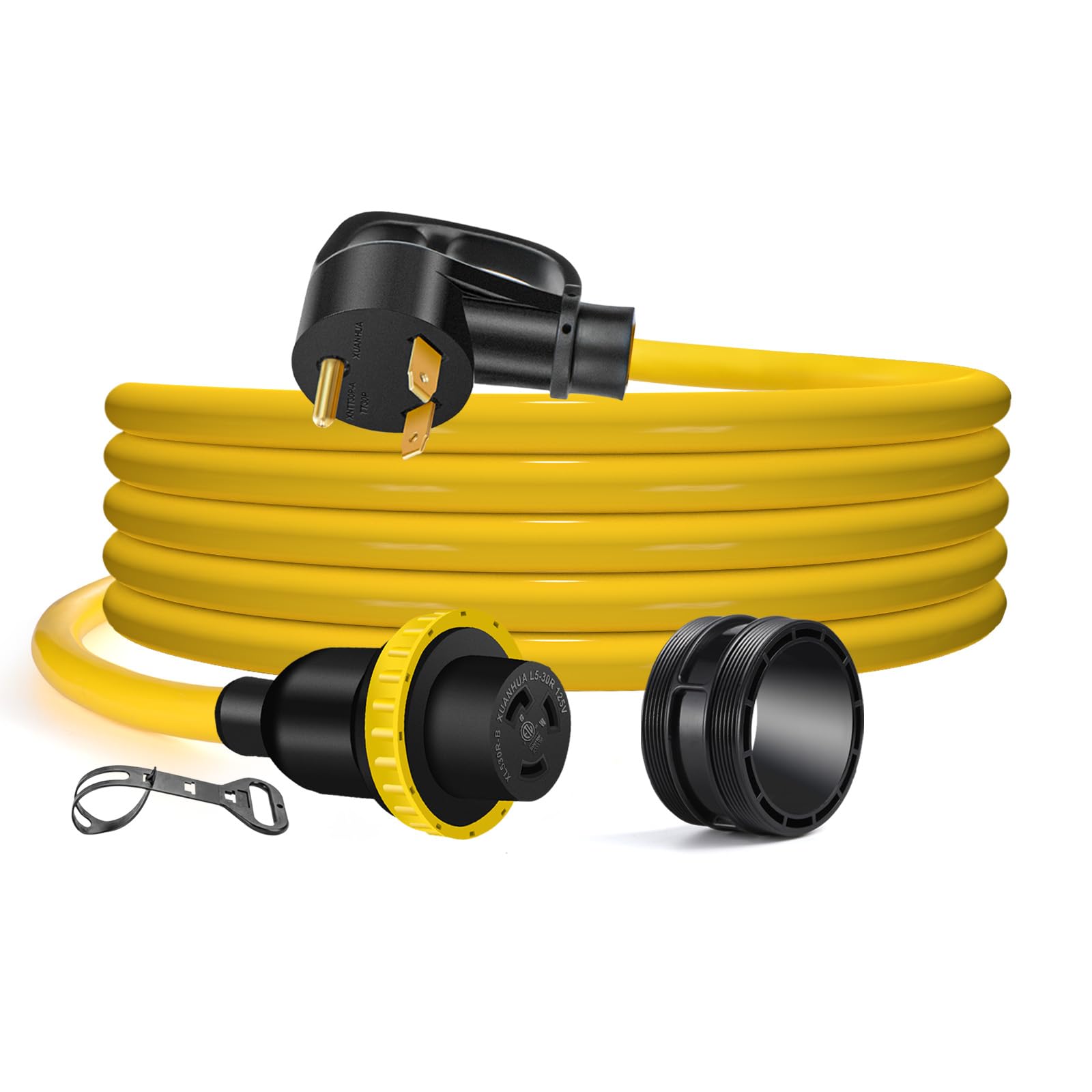Amazon.com: LAZMUMI 30 Amp 15 Feet RV Power Extension Cord Twist ...