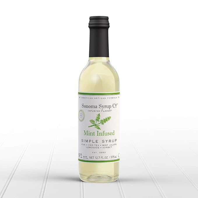 Amazon.com: Sonoma Syrup Co Mint Simple Syrup, 12.7 ounces for Coffee ...