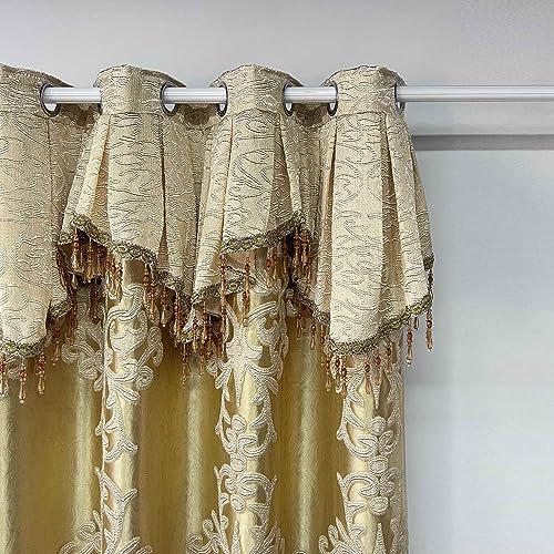 Double Layer Curtains with Valance