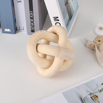 Amazon.com: Jlong Wood Knot Decor, 3-Link Wood Chain Link Coffee Table ...