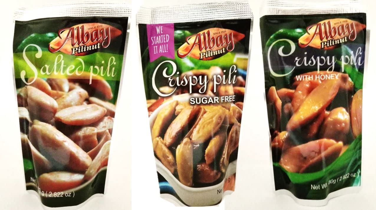 Amazon.com : Albay Pilinut, 80g x 3, Total 8.47 oz, 3-Flavor Set ...