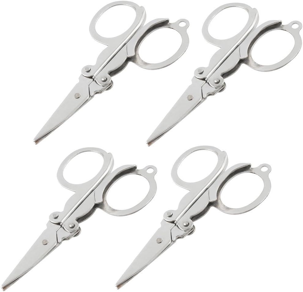 Metal Paper Craft Shred Scissors 4 Pcs Silver Tone : Amazon.co.uk ...