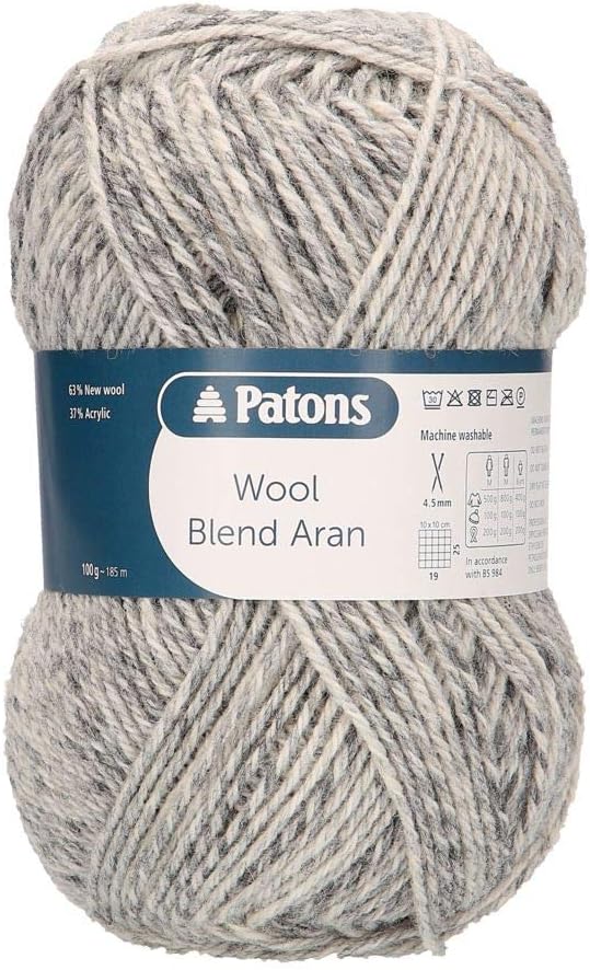 Amazon.com: Patons wool blend aran - grey (00088)