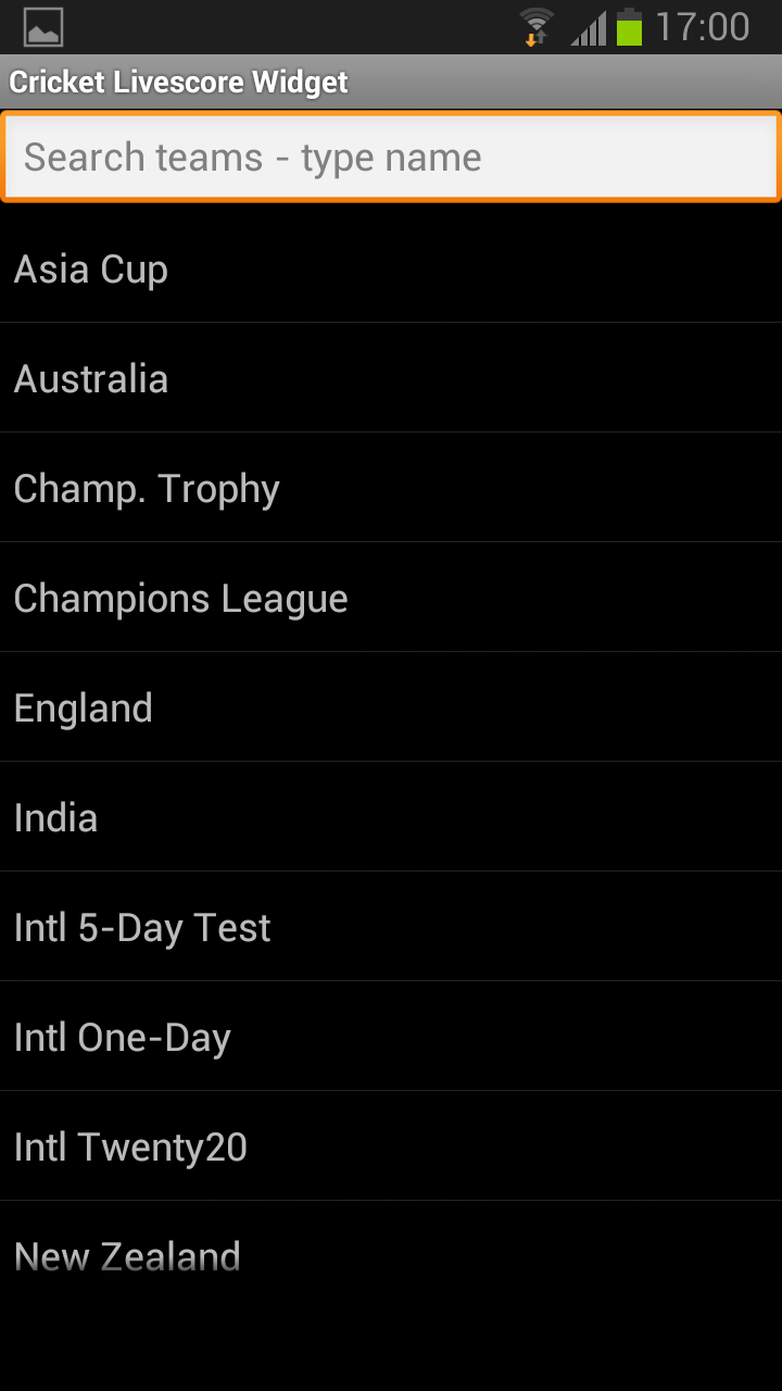 Cricket Livescore Widget - App on Amazon Appstore