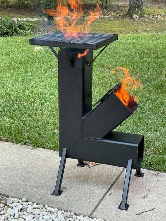 Wood Fired Rocket Stove Smokeless for Home & Large Family | Lakdi Ka ...