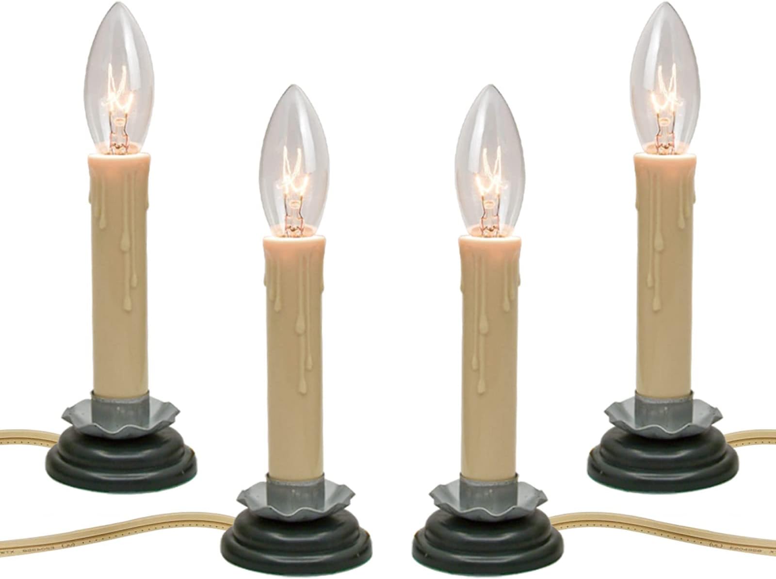 Amazon.com: 4 Pack Electric Window Candle Lights, 5 Inch Electric ...