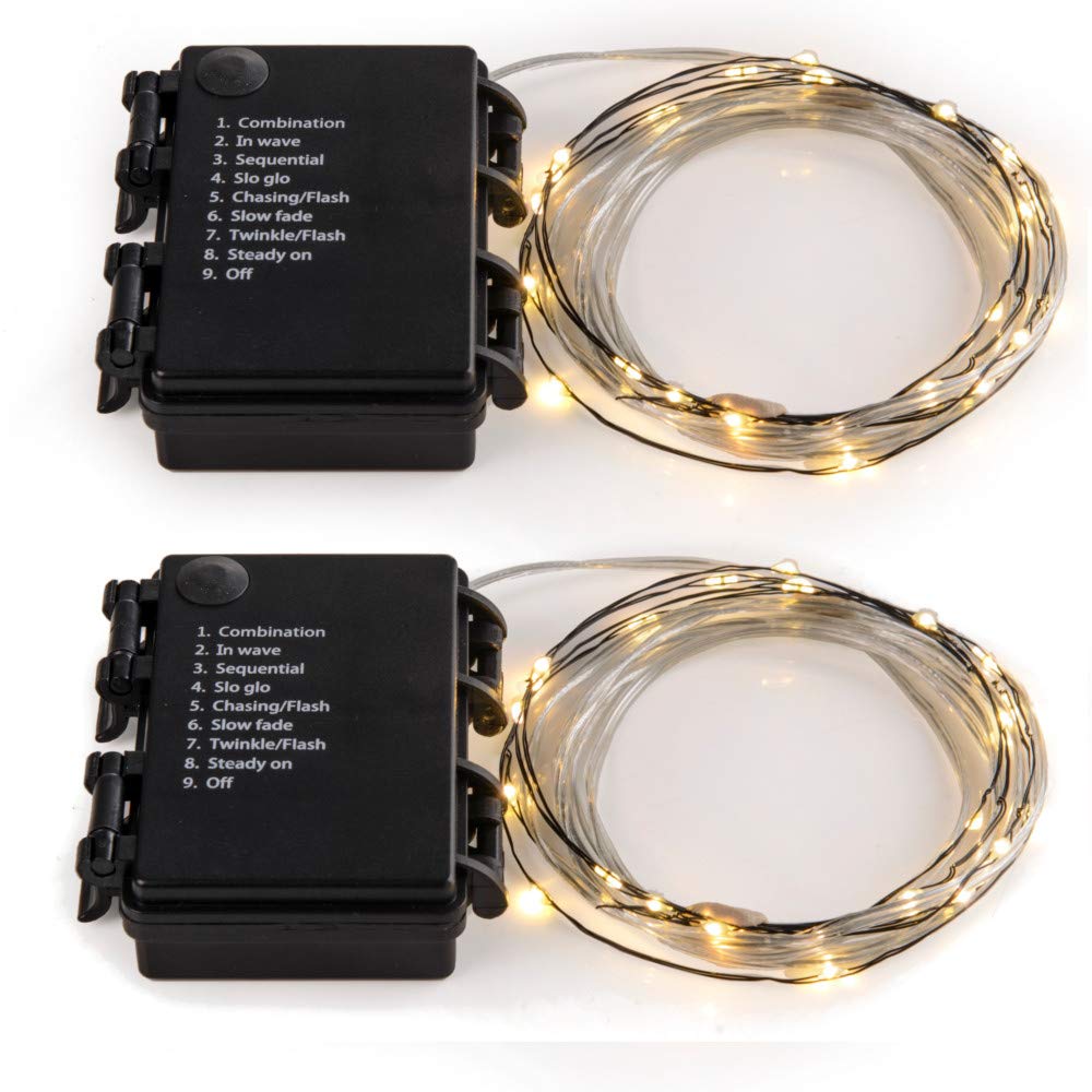 LED Bulbs Battery Operated Wireless 10-Light 9 ft Integrated LED Edison ...