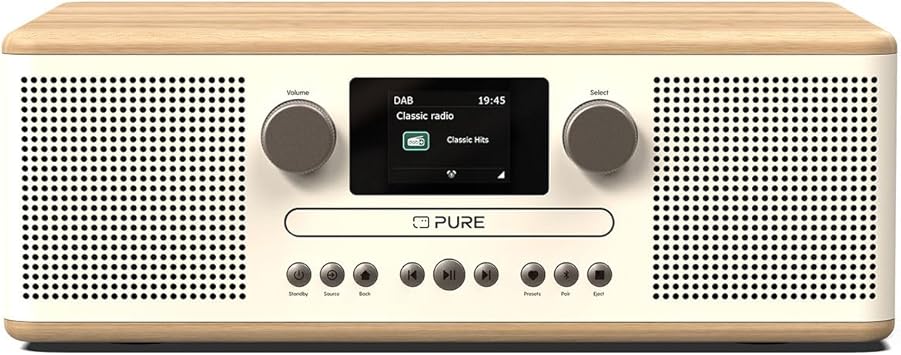 Pure Classic C-D6 Music System (CD Player, DAB+/FM, Bluetooth, AUX, USB ...