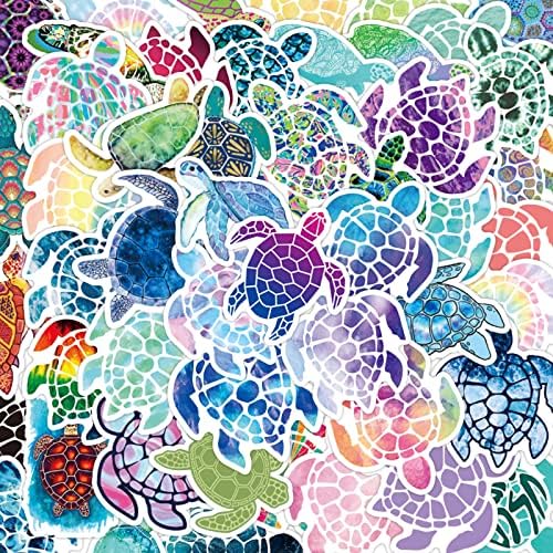 cobee Sea Turtle Stickers, 50pcs Waterproof Ocean Turtle Stickers ...