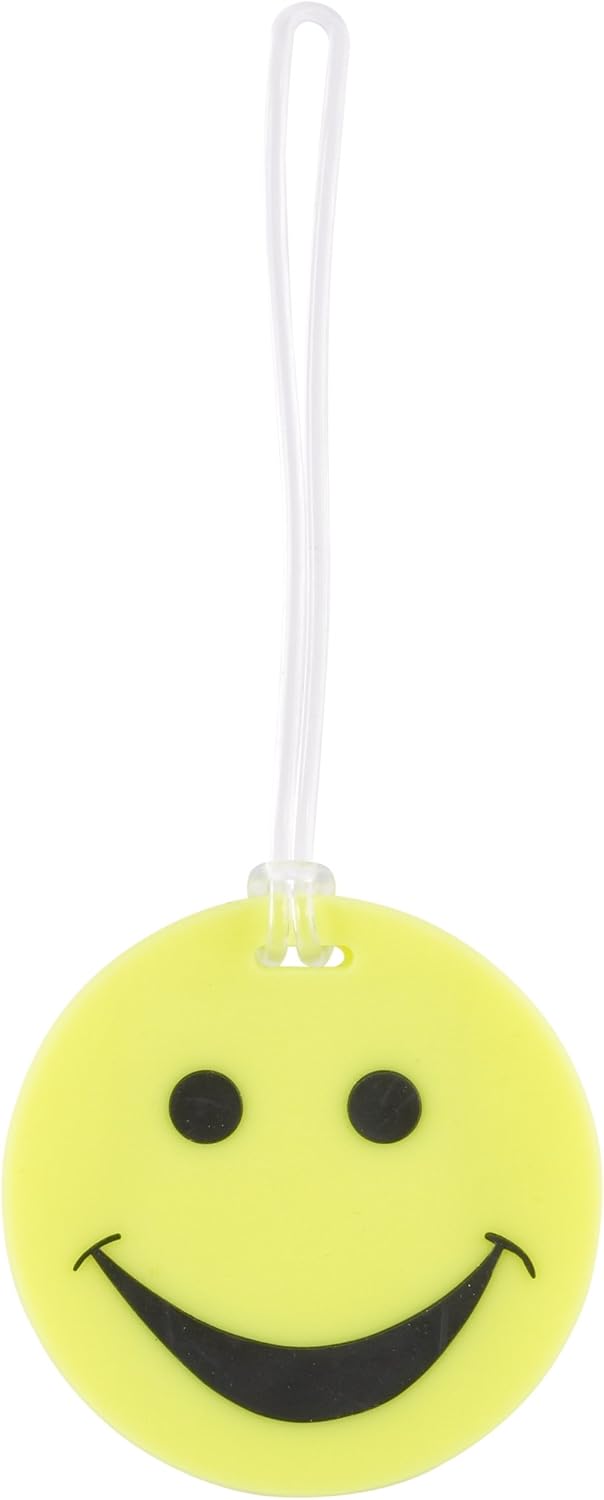 Amazon.com | Lewis N. Clark Smiley luggage tag yellow | Luggage Tags