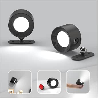 Koopala 2PCS Rechargeable Battery Operated LED Wall Lamps, Wall Mounted ...