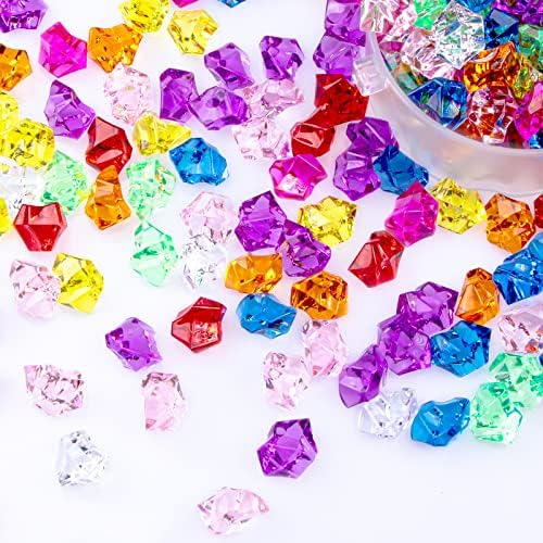 VGOODALL Clear Fake Crushed Ice Rocks, 150PCS Fake Diamonds Plastic Ice ...