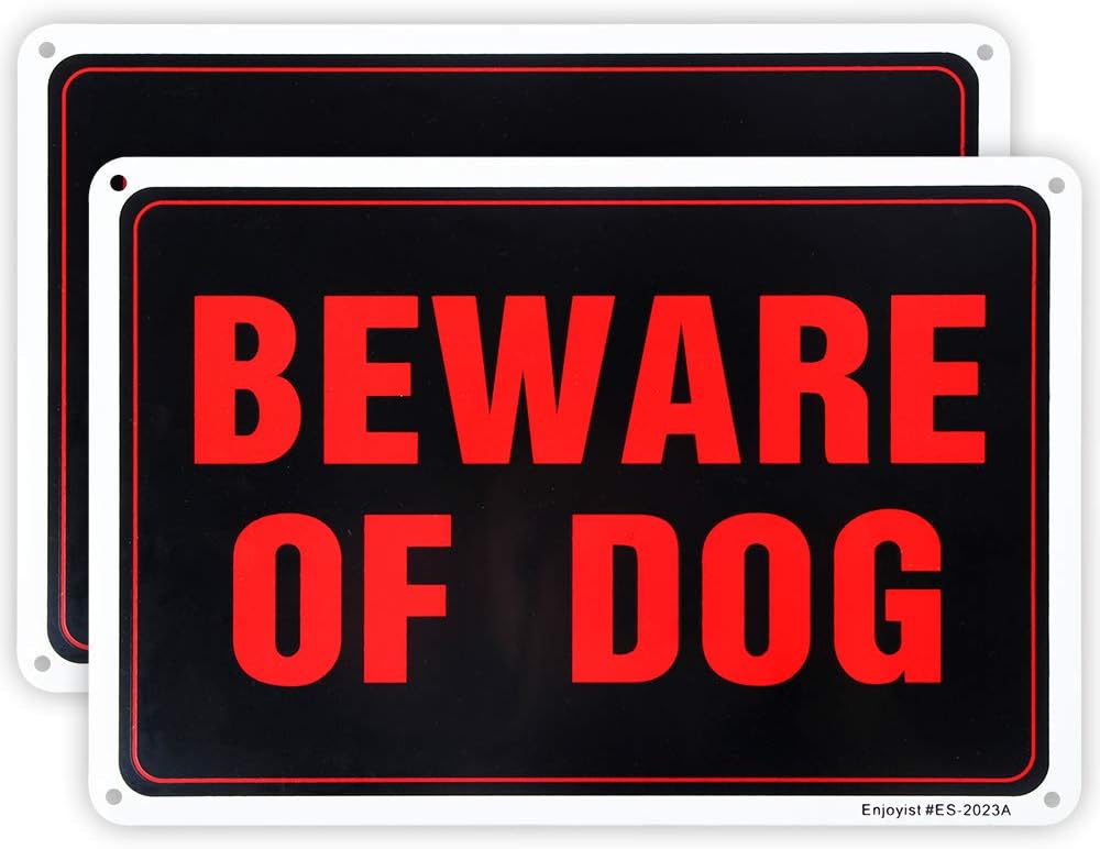 Amazon.com : 4-Pack Dog in Yard Keep Gate Closed Sign, 10"x 3.5" .040 ...