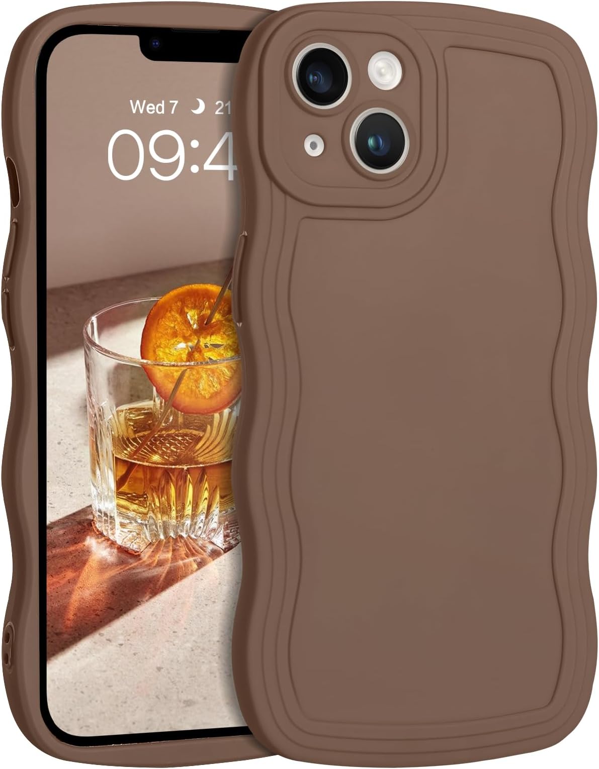 Amazon.com: JETech Cute Case for iPhone 14 6.1-Inch, Wave Frame Curly ...