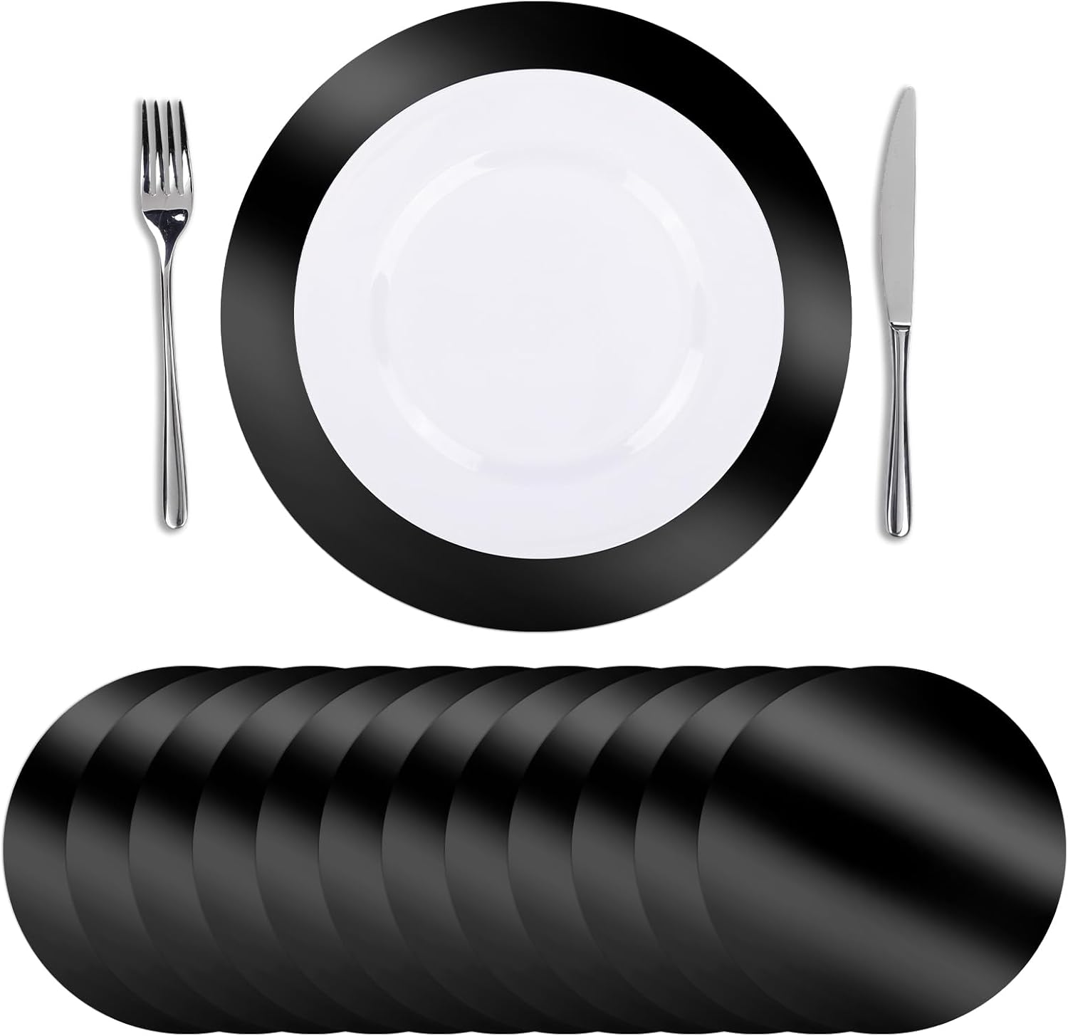 Amazon.com: SHACOS 50Pcs Round Black Placemats, 13" Paper Place Mats ...
