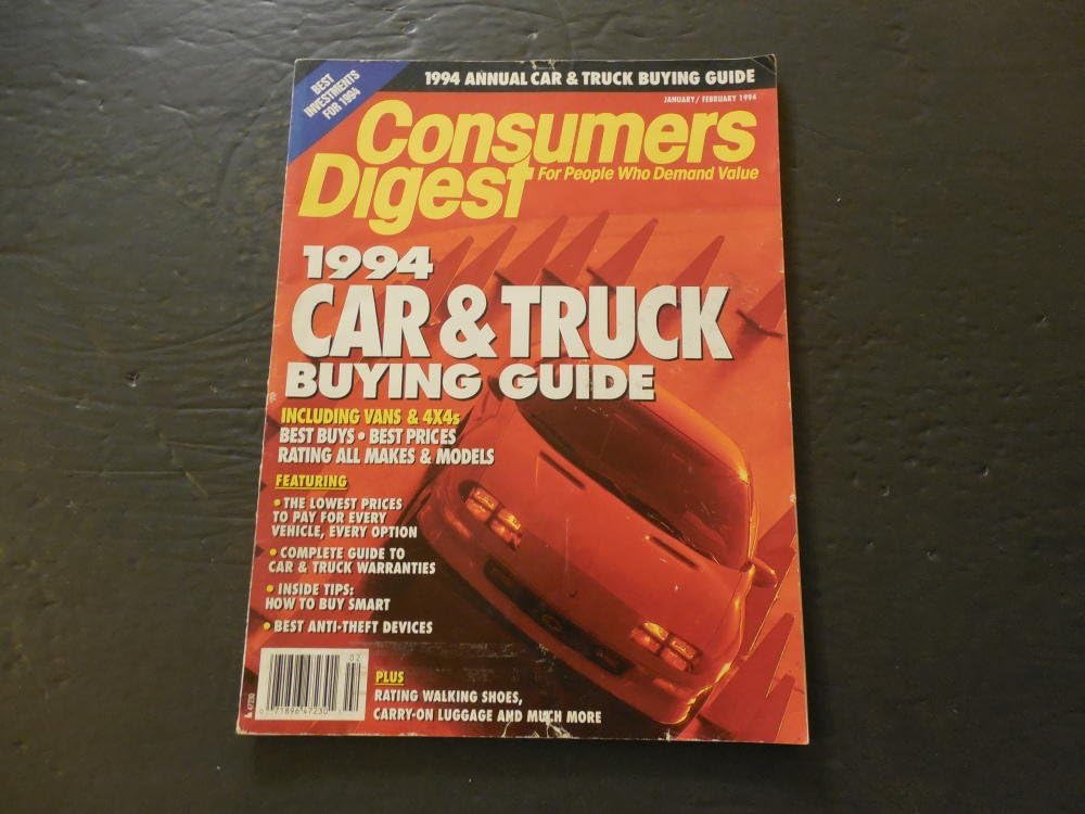 Consumers Digest Jan/Feb 1994 Car And Truck Buying Guide at Amazon's ...
