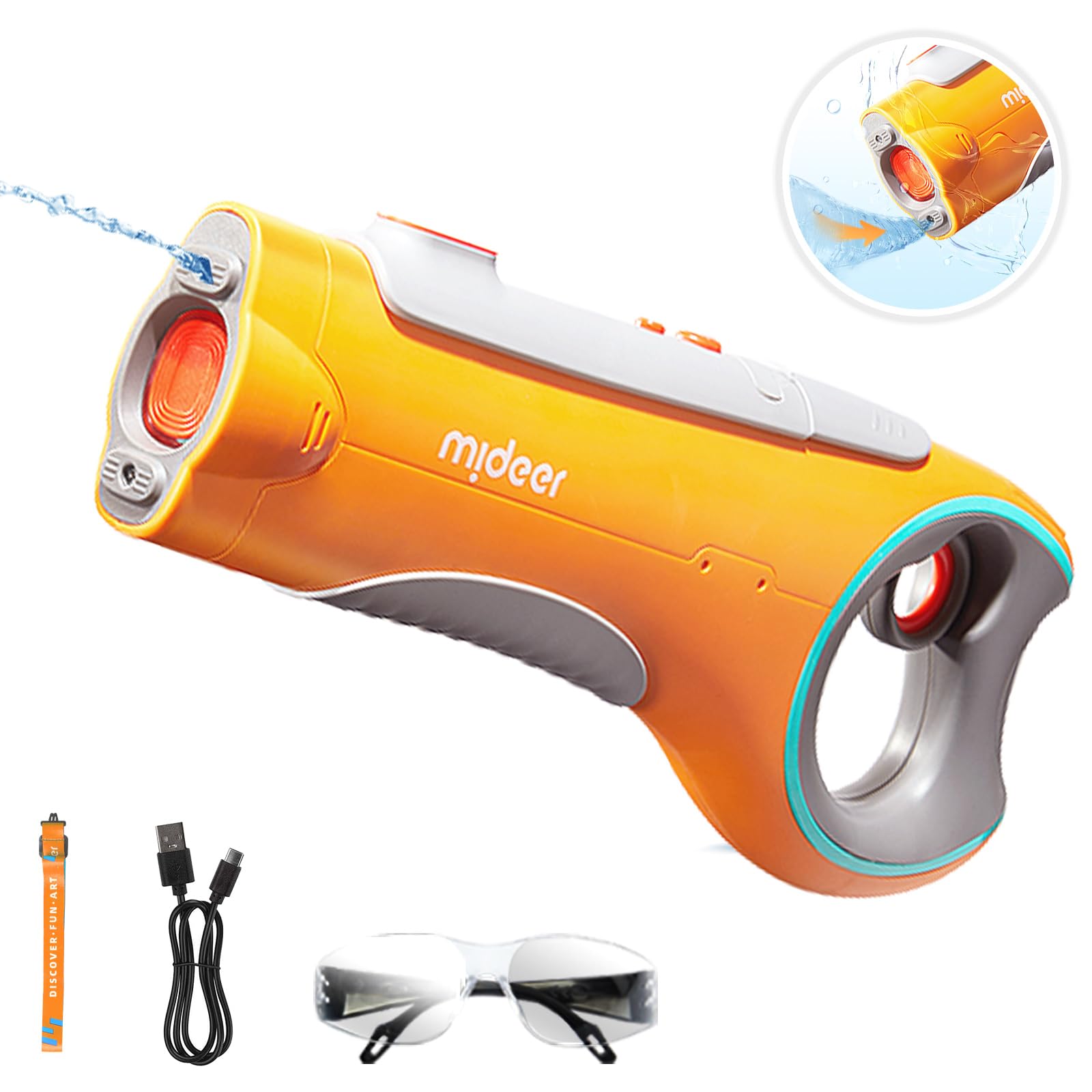 Amazon.com: Mideer Electric Water Gun for Kids Adults, 230 Blasts ...