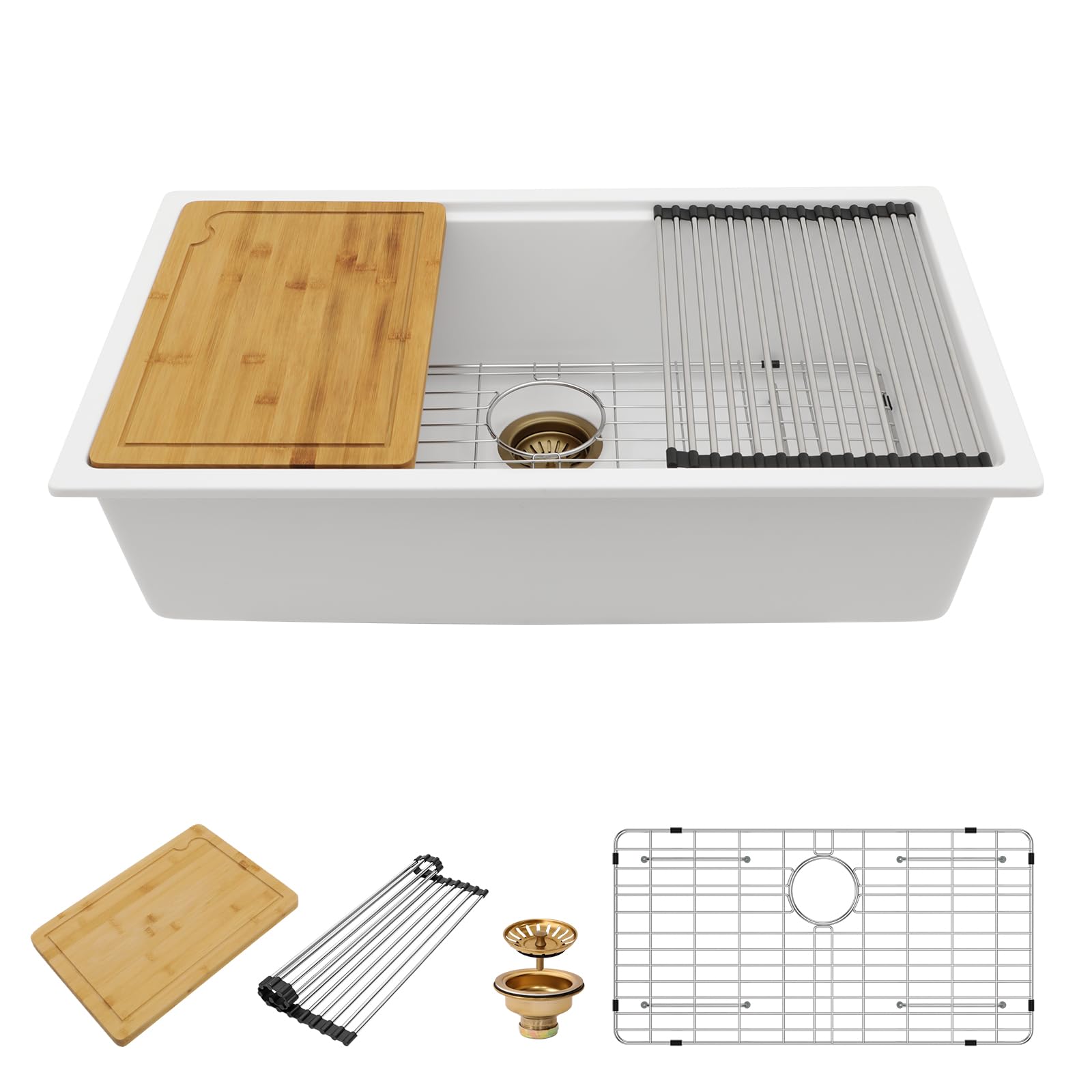 30 Granite Composite Kitchen Sink - Beslend 30x19 Inch Granite Kitchen ...