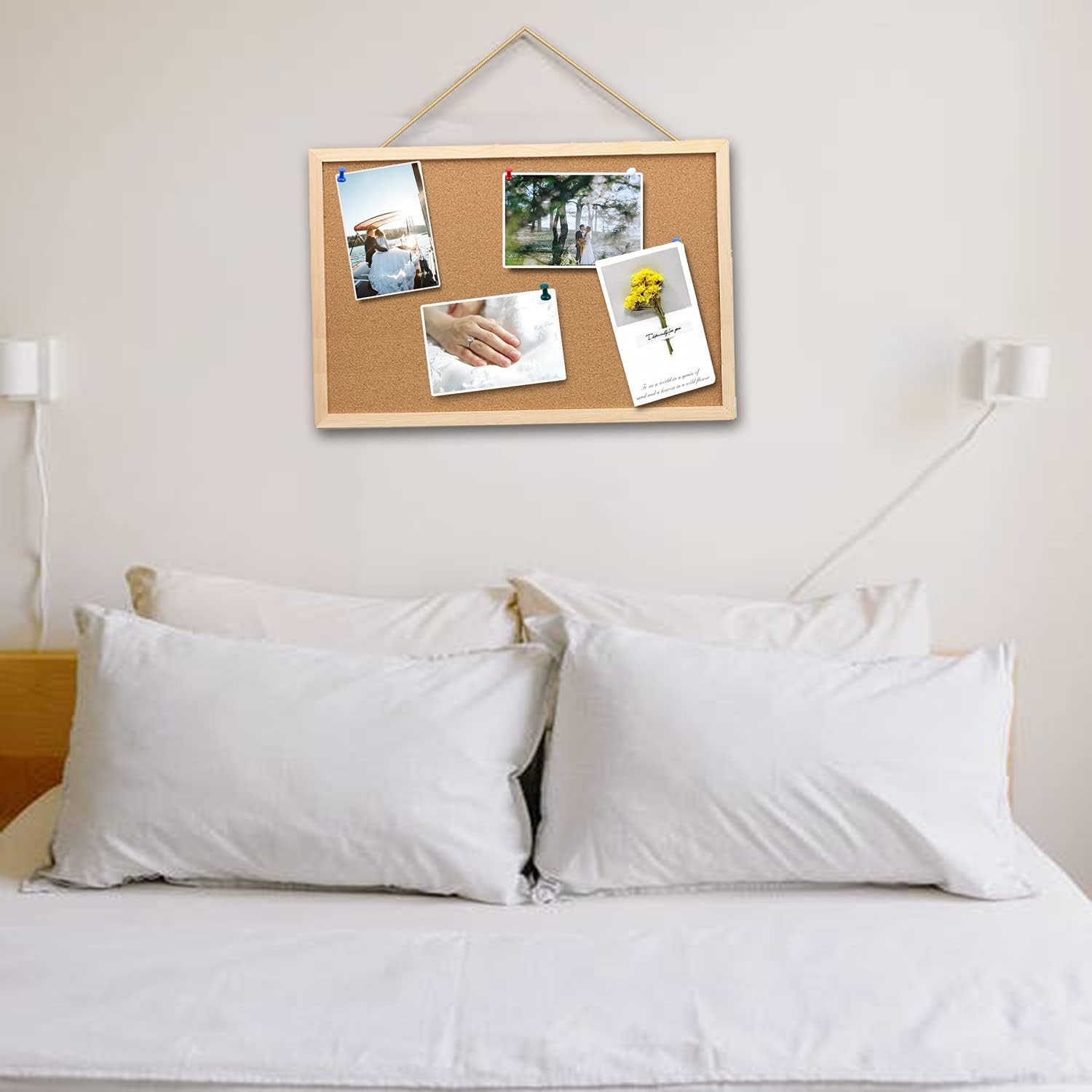 Paquete de 2 tableros de corcho, tablero de anuncios de 16 x 11 ...