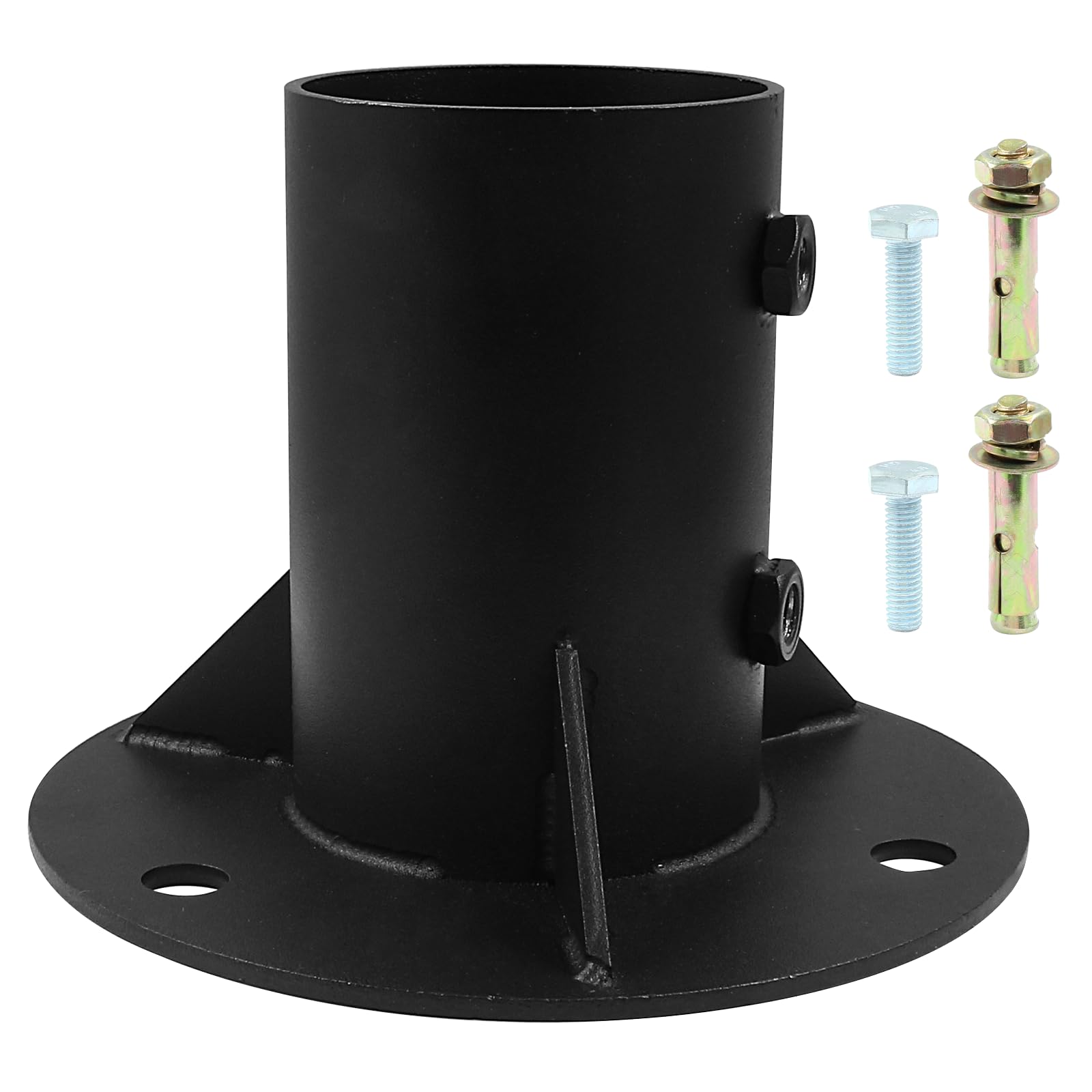 Amazon.com: PHITUODA 65mm Round Chain Link Fence Post Pole Flange Base ...