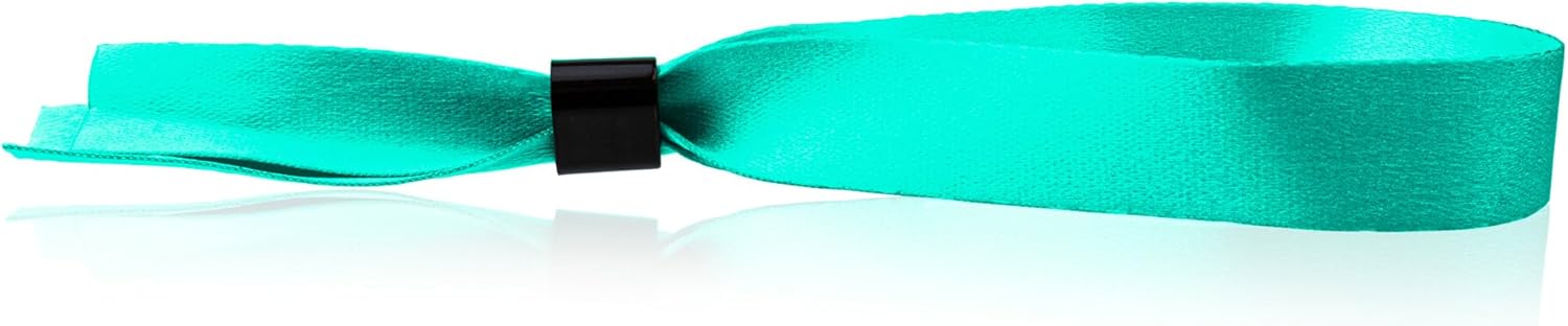 Amazon.com: 100 WristCo Cloth Event Wristbands - Aqua Fabric Bracelets ...