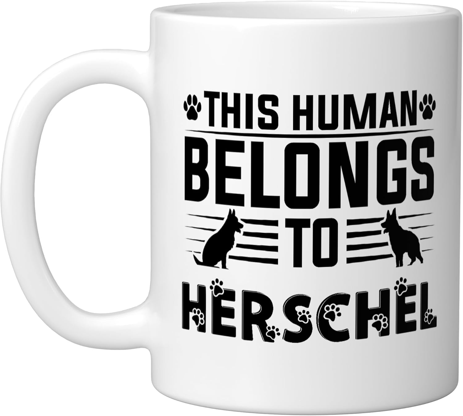 Amazon.com: Dog Name Herschel Gift Belongs To Pet Dog Herschel Ceramic ...