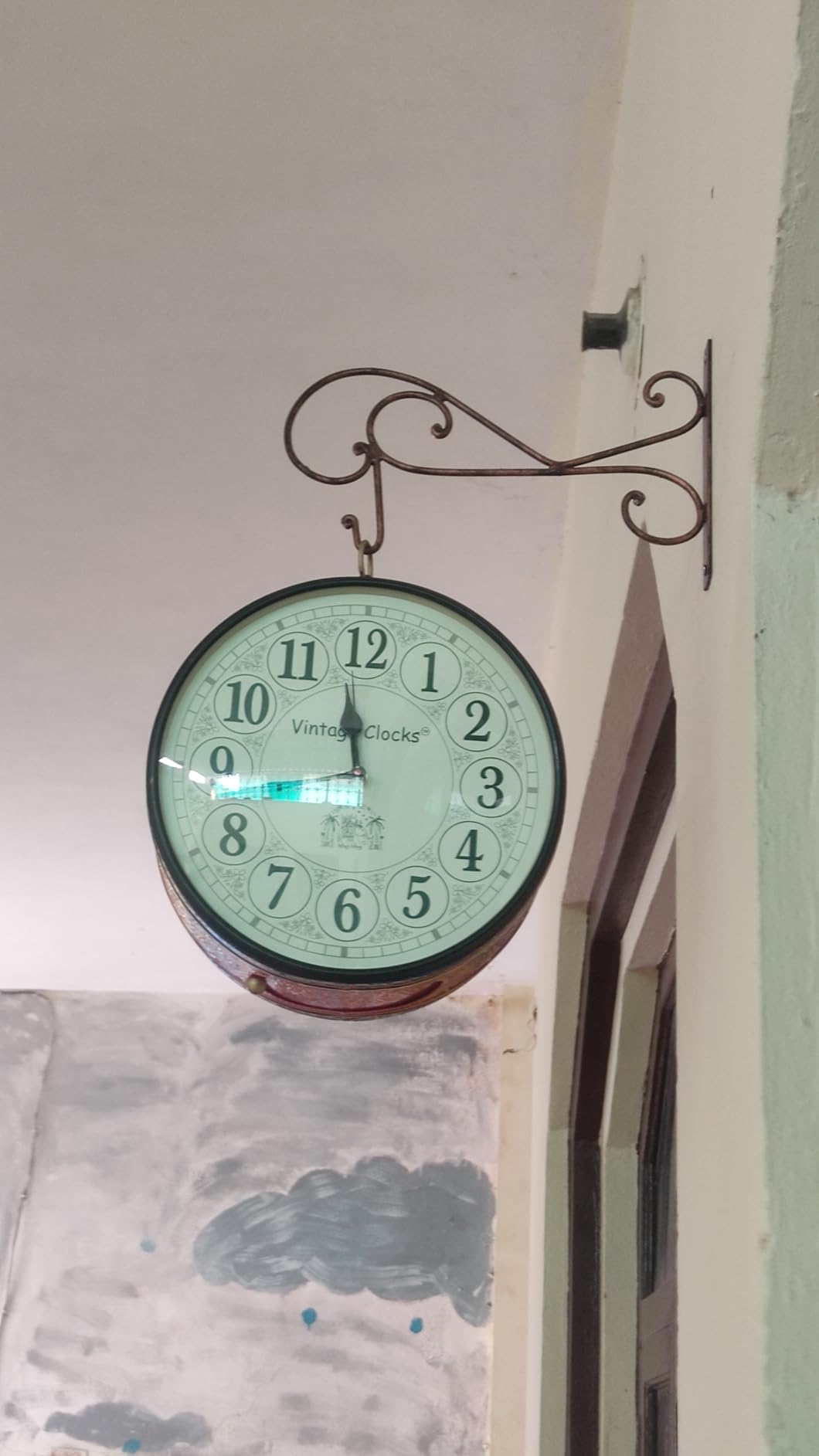 Buy Vintage Clock Abstract Iron Station Analog Clock (10 X 10 Inch ...