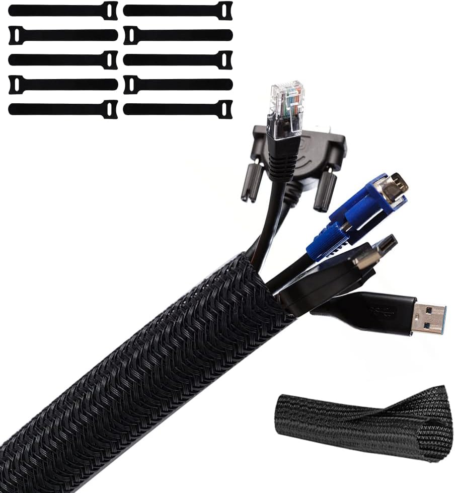 Funda de Gestión de Cables, Organizador de Cables, Manguitos de Cable ...