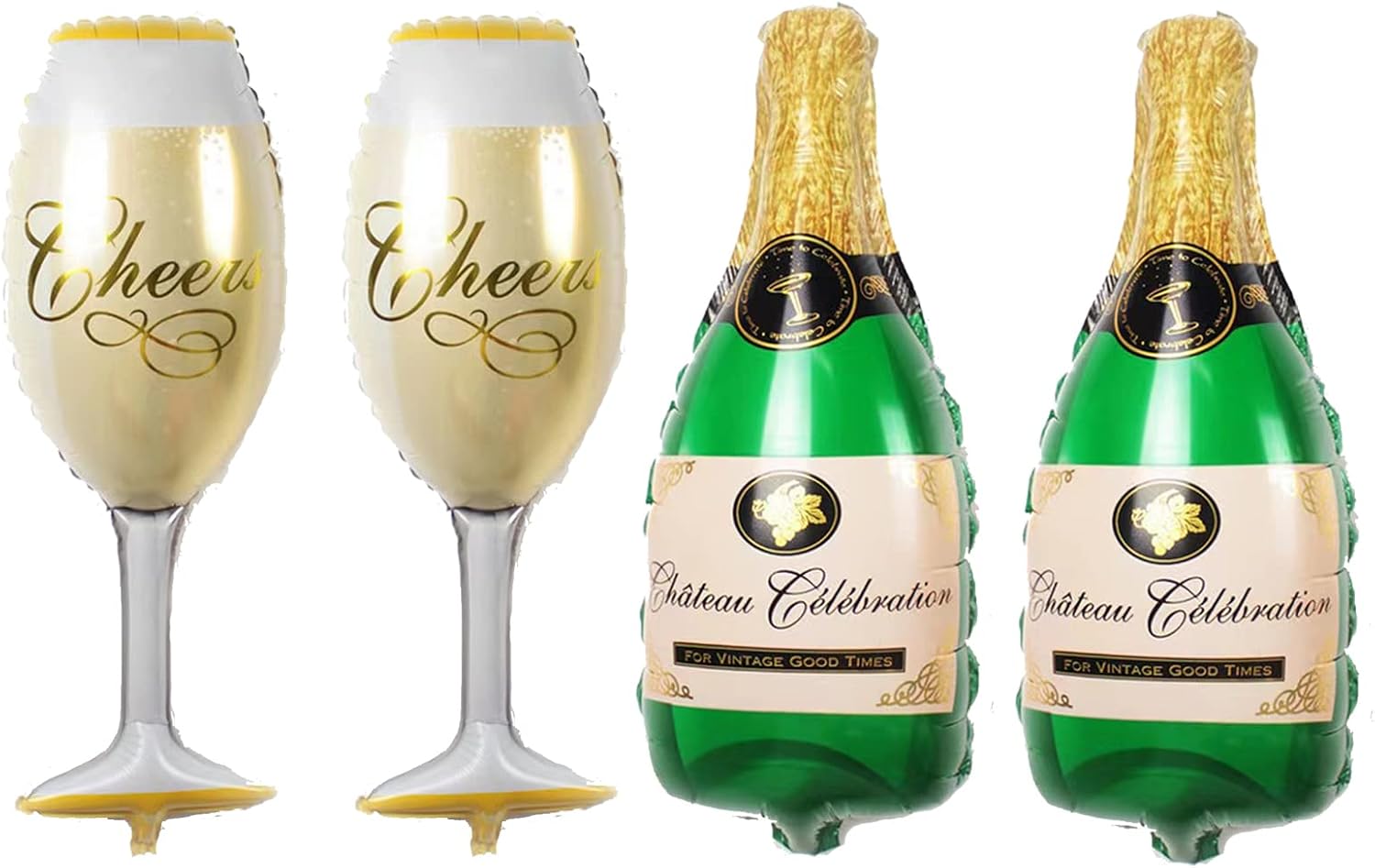 Amazon.com: DYT 4 PCS Beer Bottle Goblet Cheers Foil Balloons for ...